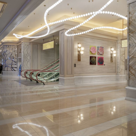 Resort World Las Vegas | A Swirl of Pearls | Preciosa Lighting